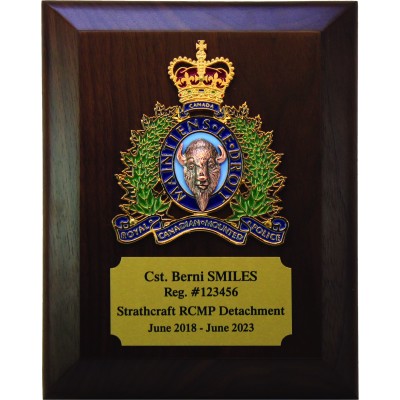 Crested Raised Panel Plaque